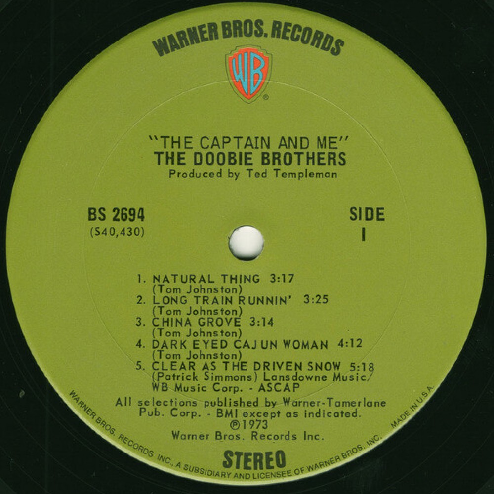 The Doobie Brothers - Captain And Me - 1973 I Plak Sesi